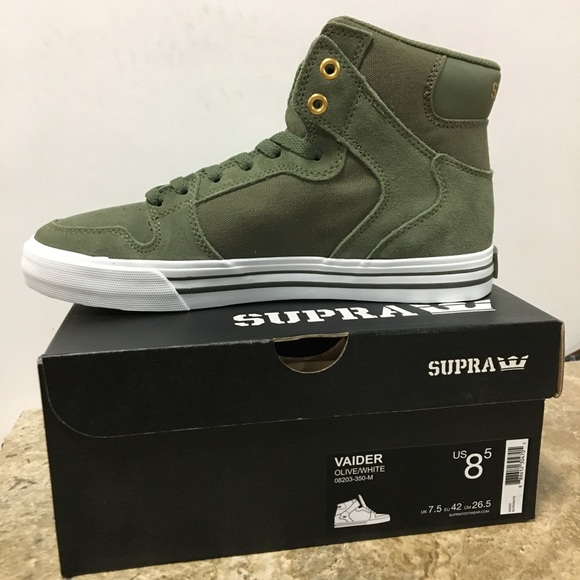 Supra | Shoes | Nwb Supra Vaider Sneaker Shoe Olive Hi Top Boot | Poshmark